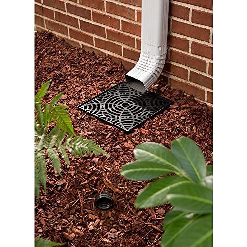 Amerimax 12-in. No Dig Low Profile Catch Basin Downspout Extension Kit, Black