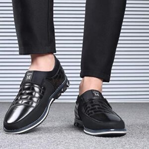 COSIDRAM Men Casual Shoes Sneakers Loafers Walking Shoes Lightweight Driving Business Office Slip on Black 11