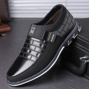 COSIDRAM Men Casual Shoes Sneakers Loafers Walking Shoes Lightweight Driving Business Office Slip on Black 11