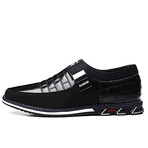 COSIDRAM Men Casual Shoes Sneakers Loafers Walking Shoes Lightweight Driving Business Office Slip on Black 11