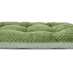 WONDER MIRACLE Fuzzy Deluxe Pet Beds, Super Plush Dog or Cat Beds Ideal for Dog Crates, Machine Wash & Dryer Friendly (15" x 23", S-Olive Green)