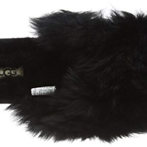 UGG Women's Fuzzalicious Slipper, Black, 5