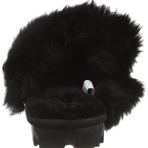 UGG Women's Fuzzalicious Slipper, Black, 5