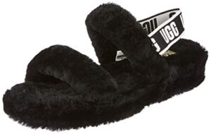 ugg women's oh yeah slipper, black, 10