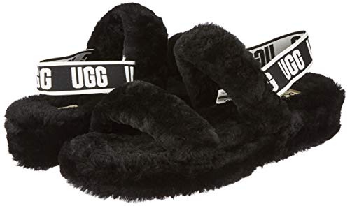 UGG Women's Oh Yeah Slipper, Black, 10