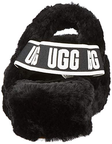 UGG Women's Oh Yeah Slipper, Black, 10