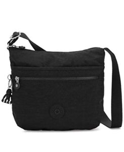 kipling arto crossbody bag, black noir, 11.25" l x 10.25" h x 1.5" d