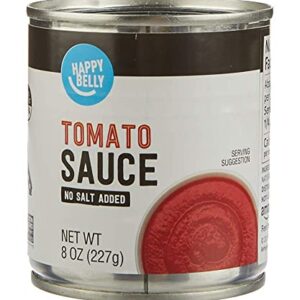 Amazon Brand - Happy Belly Tomato Sauce, No Salt Added, 8 Ounce