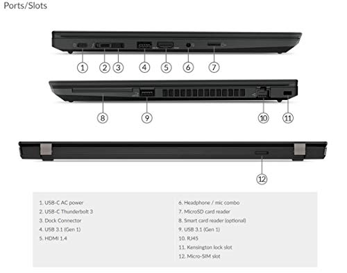 Lenovo ThinkPad T490 PC Laptop, 14.0" FHD IPS Anti-Glare Multi-touch Display, Intel Core i7-8665U Processor, 16GB DDR4 RAM, 512GB PCIe SSD, Fingerprint Reader, Backlit Keyboard, Windows 10 Pro 64 bits