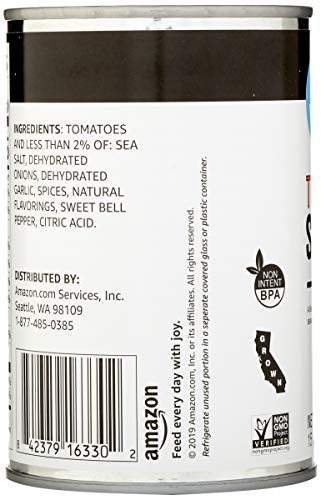 Amazon Brand - Happy Belly Tomato Sauce, 15 Ounce