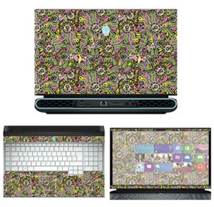 decalrus - protective decal skin sticker for 2019 alienware area-51m awar51m (17.3" screen) case cover wrap alarea51m_17-250