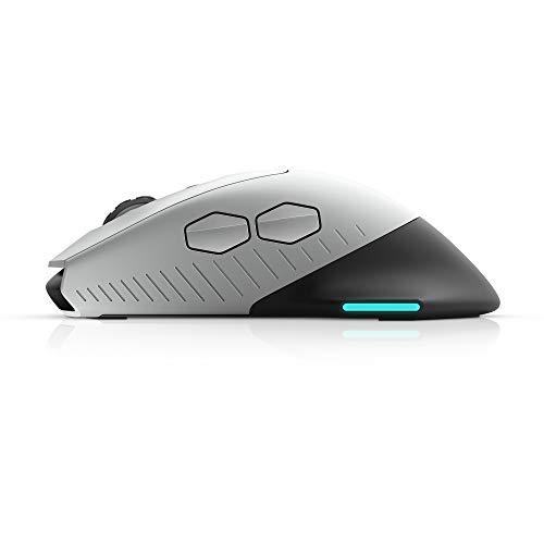 Alienware Wired/Wireless Gaming Mouse 610M-Light, Lunar Light