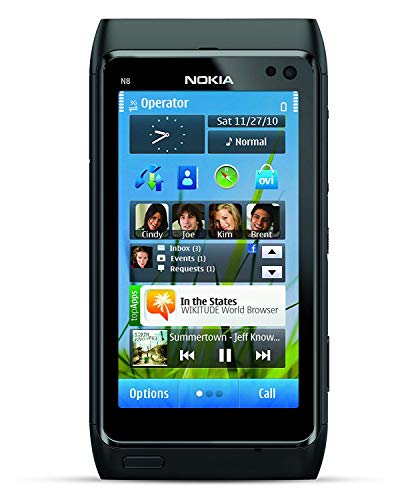 Nokia N8 Unlocked GSM Touchscreen Phone Featuring GPS with Voice Navigation and 12 MP Camera (Black) (Black)