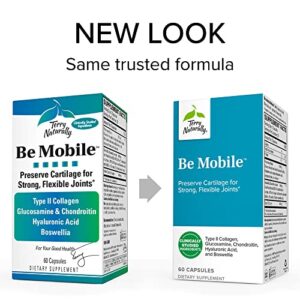 Terry Naturally Be Mobile - 60 Capsules - Joint Support Supplement - with Type II Collagen, Glucosamine, Chondroitin, Hyaluronic Acid & Boswellia - Non-GMO, Gluten Free - 20 Servings