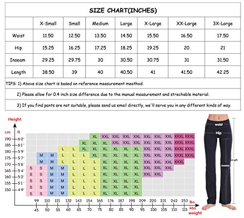 Keolorn Bootcut Yoga Pants for Women High Waist Workout Pants for Women Tummy Control Bootleg Work Pants Dress Pants (Black, L)