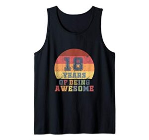 18th birthday shirt girls daughter gift 18 year old son boys tank top