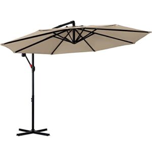 ABCCANOPY Cantilever Patio Umbrellas 10FT toast