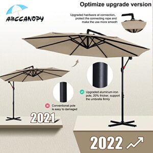 ABCCANOPY Cantilever Patio Umbrellas 10FT toast