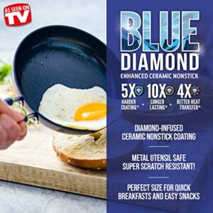 Blue Diamond Cookware Healthy Ceramic Nonstick Mini Egg Pan, Blue