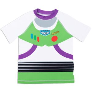 Disney Pixar Toy Story Buzz Lightyear Toddler Boys Rash Guard and Swim Trunks Outfit Set 2T