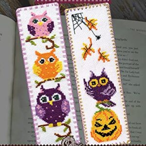 Povitrulya Counted Cross Stitch Kit - DIY Kits for Adults or Kids - Funny Embroidery Bookmark - Easy to Use - Craft Collection - Owls