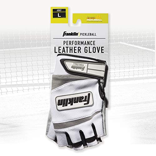 Franklin Sports Pickleball Gloves - Men's + Women's Adult Size Pickleball Gloves - Right Hand Glove for Pickleball + Racquetball - Pickleball Gear + Accessories - Righty - White - Adult Large