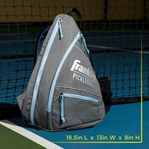 Franklin Sports Pickleball Bags - Pickleball Sling Bag Backpack for Gear + Equipment - Pickleball Bag for Men + Women - Holds Paddles, Pickleballs + Accessories - Official US Open Pickleball Bag