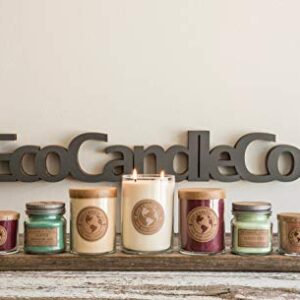 Eco Candle Co. Recycled Candle, Naked, 26 oz. - Unscented - 100% Soy Wax, No Lead, Kraft Paper Label & Lid, Hand Poured, Phthalate Free, Made from Midwest Grown Soybeans, All Natural Wicks