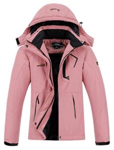 moerdeng women's waterproof ski jacket warm winter snow coat mountain windbreaker hooded raincoat jacket