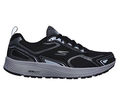 Skechers mens Go Run Consistent - Performance Running & Walking Shoe Sneaker, Black/Grey, 10 US