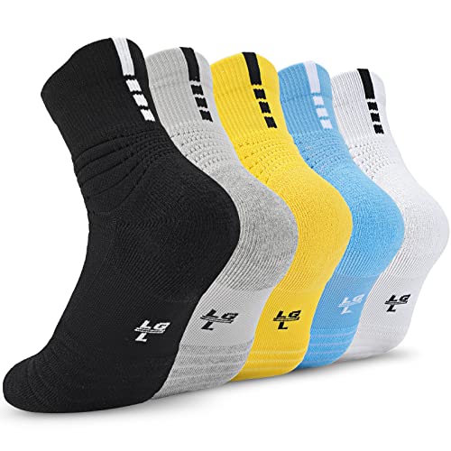 Disile Elite Basketball Socks, Cushioned Athletic Sports Crew Socks for Men & Women…