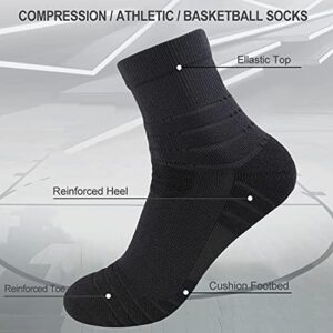 Disile Elite Basketball Socks, Cushioned Athletic Sports Crew Socks for Men & Women…