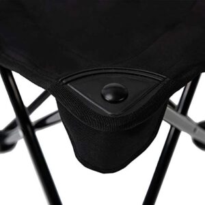 Pacific Pass Lightweight Portable Tripod Camp Chair, Includes Carry Bag - polyester,steel,Black