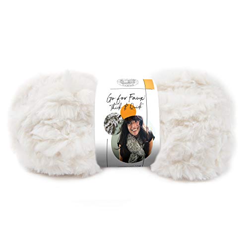 (1 Skein) Lion Brand Yarn Go for Faux Thick & Quick Bulky Yarn, Baked Alaska