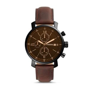 rhett chronograph brown leather watch