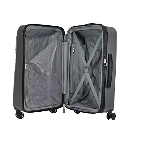 Samsonite Frontier Spinner Unisex Small Black Polycarbonate Luggage Bag TSA Approved Q12009001