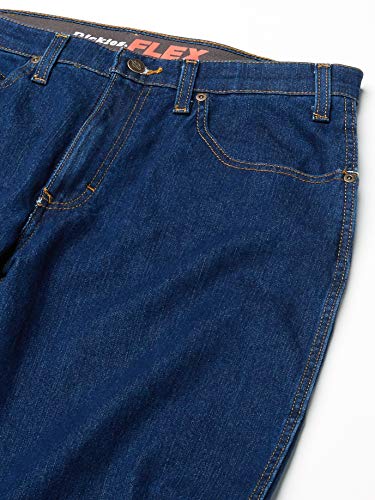 Dickies mens Active Waist 5-pocket Flex Performance Pants Jeans, Rinsed Indigo Blue, 36W x 30L US