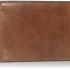 Fossil Men's Ryan Leather RFID-Blocking Slim Minimalist Bifold Front Pocket Wallet, Dark Brown, (Model: ML4229201)