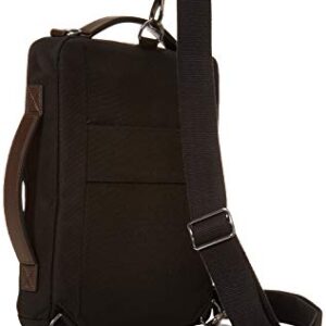 Fossil Men's Buckner Fabric Small Convertible Travel Backpack and Briefcase Messenger Bag, Black , (Model: MBG9475001)