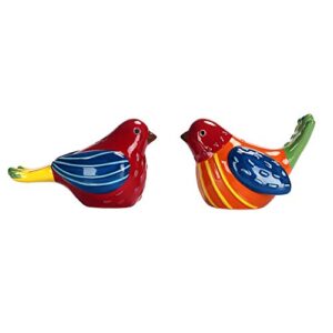 bico red spring bird salt and pepper shaker set, handpainted, dishwasher safe, house warming wedding anniversary birthday christmas gift