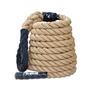 perantlb outdoor climbing rope for fitness and strength training, workout gym climbing rope, 1.5'' in diameter, length available: 10, 15, 20, 25, 30, 50 feet