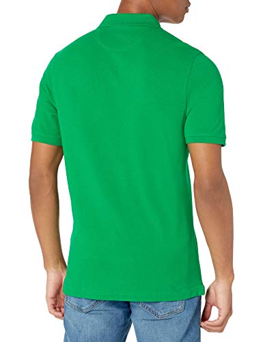 Amazon Essentials Men's Slim-Fit Cotton Pique Polo Shirt, Green, Large