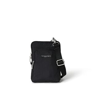 baggallini womens securtex® anti-theft activity crossbody bag cross body, black