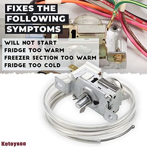 2198202 Refrigerator Cold Control Thermostat by Kotoysoo - Replacing with Whirlpool and Kenmore Refrigerators – Replaces Part Numbers: 2161284, 2198201, PS11739232, AP6006166, WP2198202