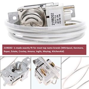 2198202 Refrigerator Cold Control Thermostat by Kotoysoo - Replacing with Whirlpool and Kenmore Refrigerators – Replaces Part Numbers: 2161284, 2198201, PS11739232, AP6006166, WP2198202