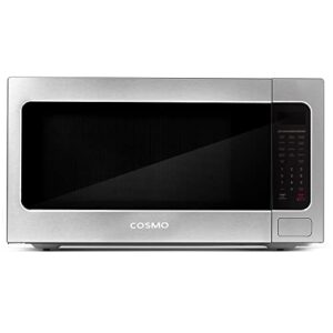 cosmo cos-bim22ssb countertop microwave oven with smart sensor, touch presets, 1200w & 2.2 cu. ft. capacity, 24 inch, stainless steel