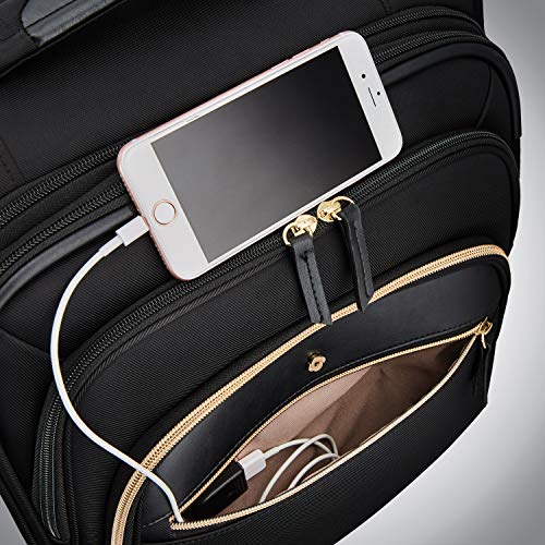 Samsonite Women's Mobile Solution Spinner Mobile Office ,Telescoping Handles, Black