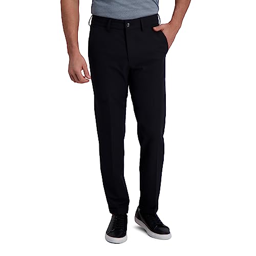 Kenneth Cole Men's Slim Fit Flex Dress Pant, Black, 38 X 32