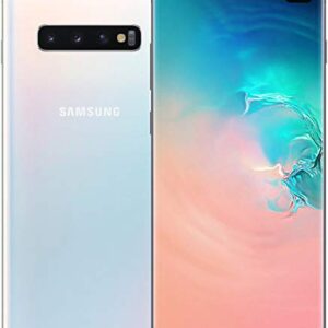 SAMSUNG Galaxy S10+ Plus 128GB+8GB RAM SM-G975U Dual Sim 6.4" LTE T-Mobile Locked Smartphone (Prism White)