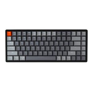 keychron k2 version 2 wireless gaming mechanical keyboard, bluetooth/usb wired compact 84 keys rgb led backlit n-key rollover aluminum frame for mac windows, gateron g pro brown switch